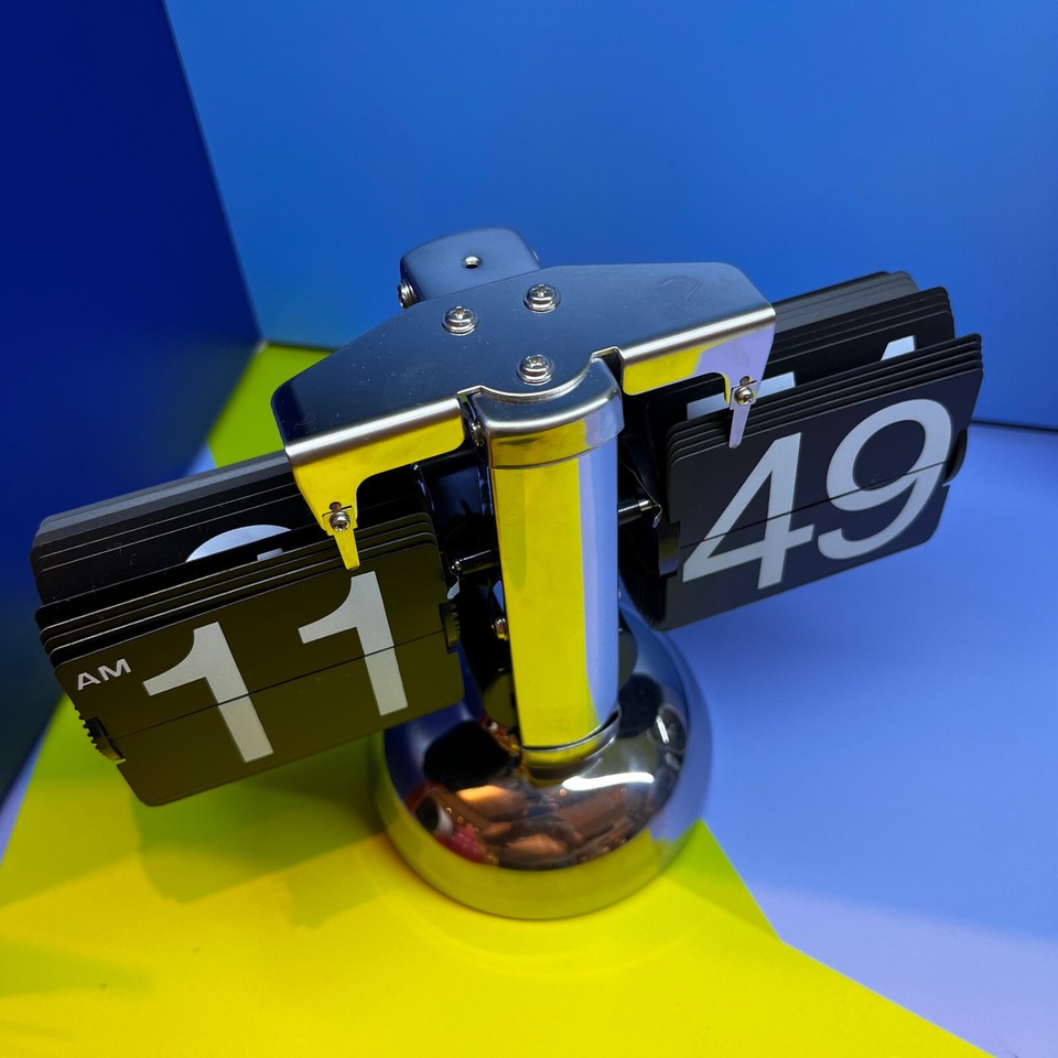 Retro Digital Flip Desk Clock with Metal Stand - Creative Gift Idea | eBay