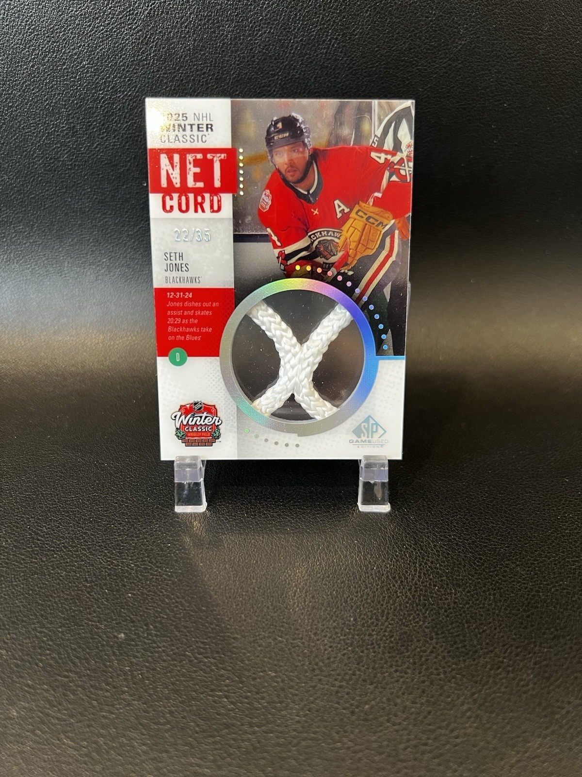 2025-26 SP Game Used NHL Winter Classic Net Cord #WCN-SJ Seth Jones 22/ ...