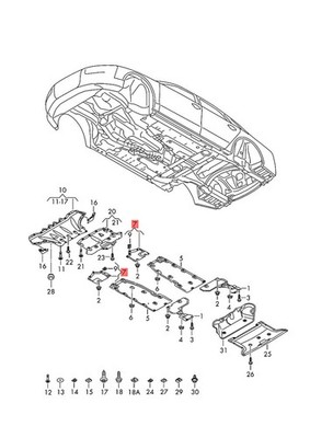 Genuine AUDI A8 S8 Quattro Underbody Trim Right Front 4H0825190B | eBay