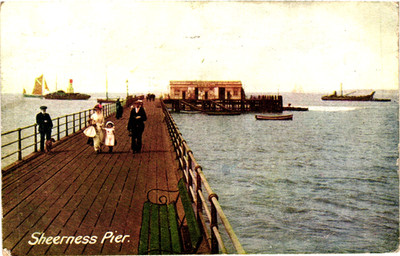 Sheerness Pier Kent Vintage Postcard Posted 1917 | eBay UK
