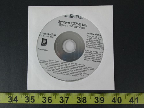 Genuine New OEM IBM System x3250 M2 Types 4190 and 4194 Documentation ...