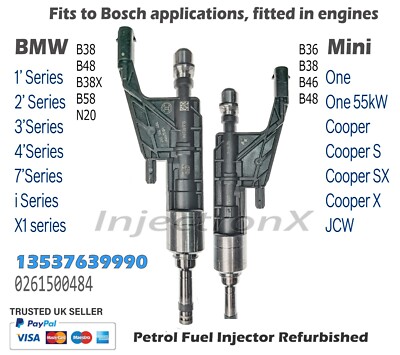 Fuel Injector 13537639990 for BMW Mini B36 B38 B38X B46 B48 B58 N20 ...