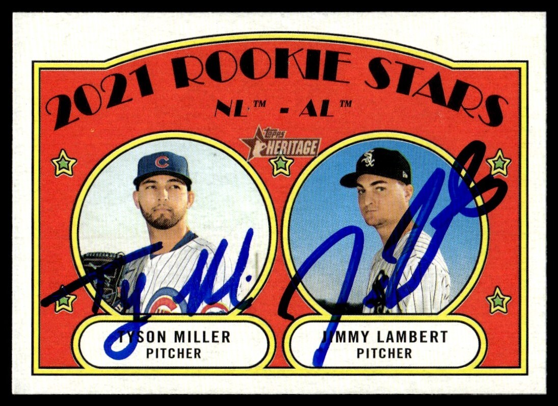 2021 Topps Heritage Jimmy Lambert/Tyson Miller RC Rookie Stars #261 ...