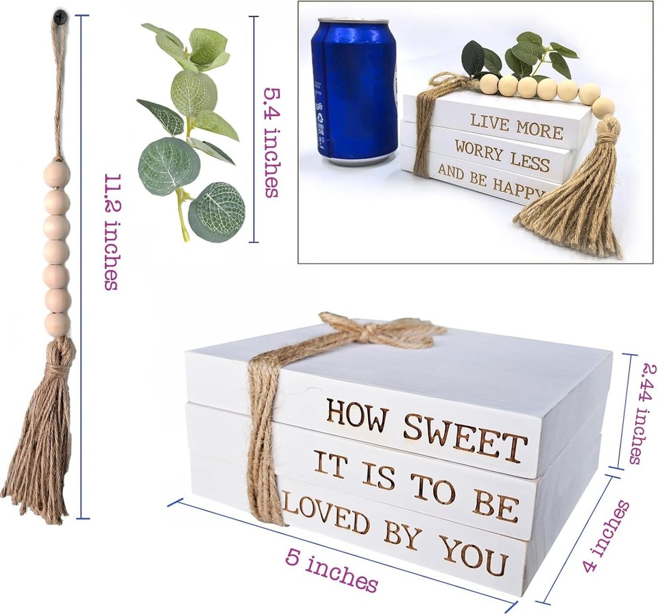 Decorative Books for Home Decor, Mini Faux Books for Decoration ...
