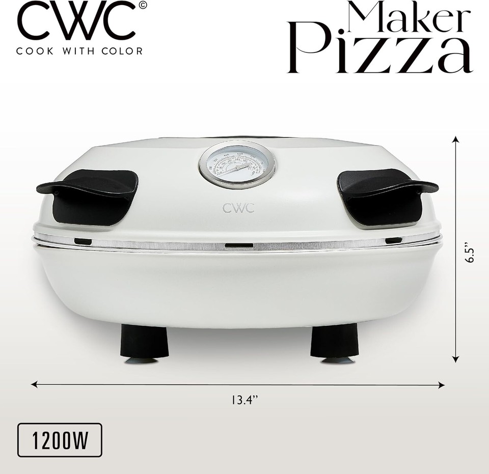 CWC Electric Indoor Pizza Oven – Crispy Crust Countertop Pizza Cooker ...