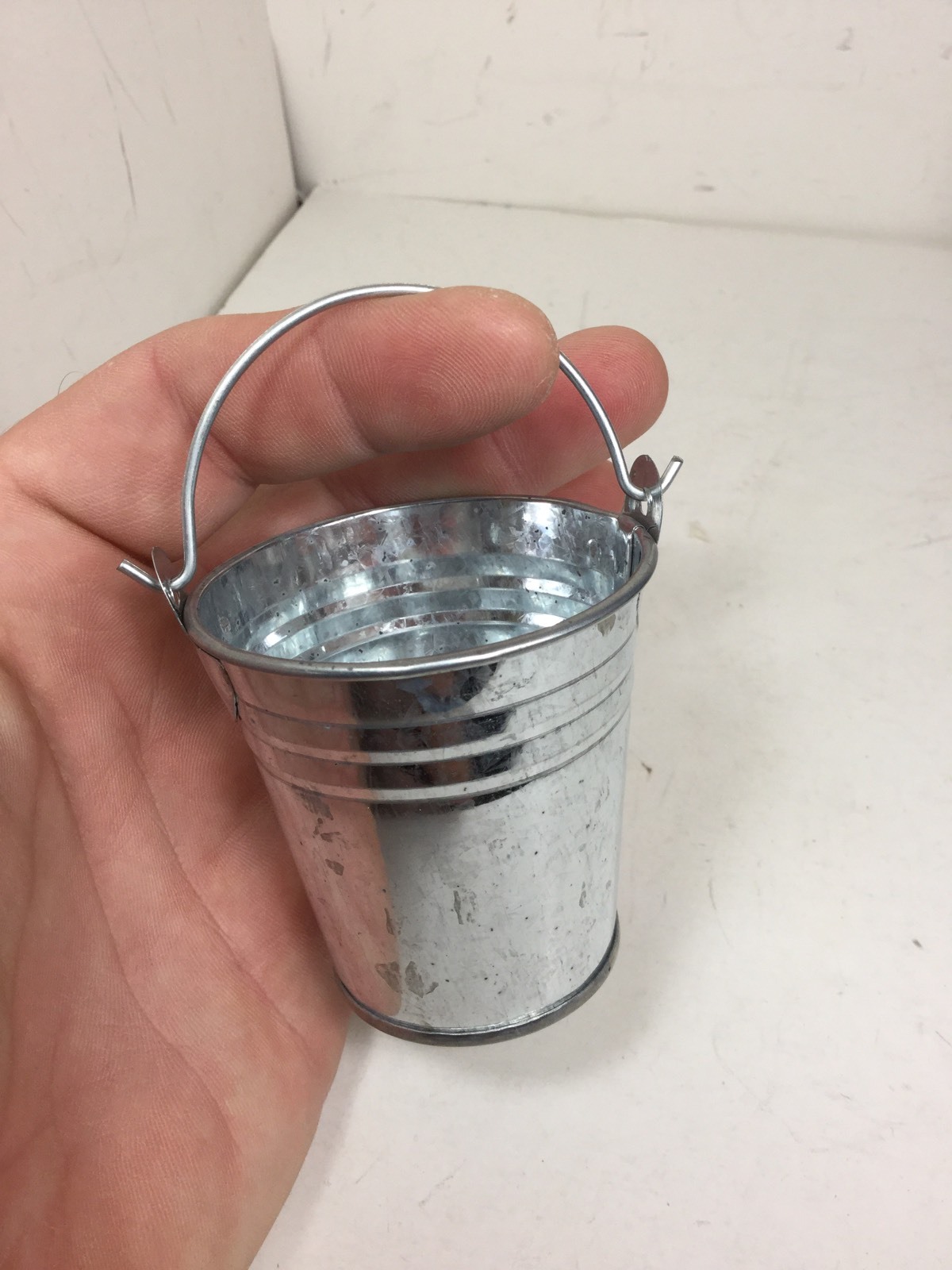 LOT OF (3) 1/6TH SCALE METAL GALVANIZED BUCKETS PAILS DIORAMA ACCESSORY ...