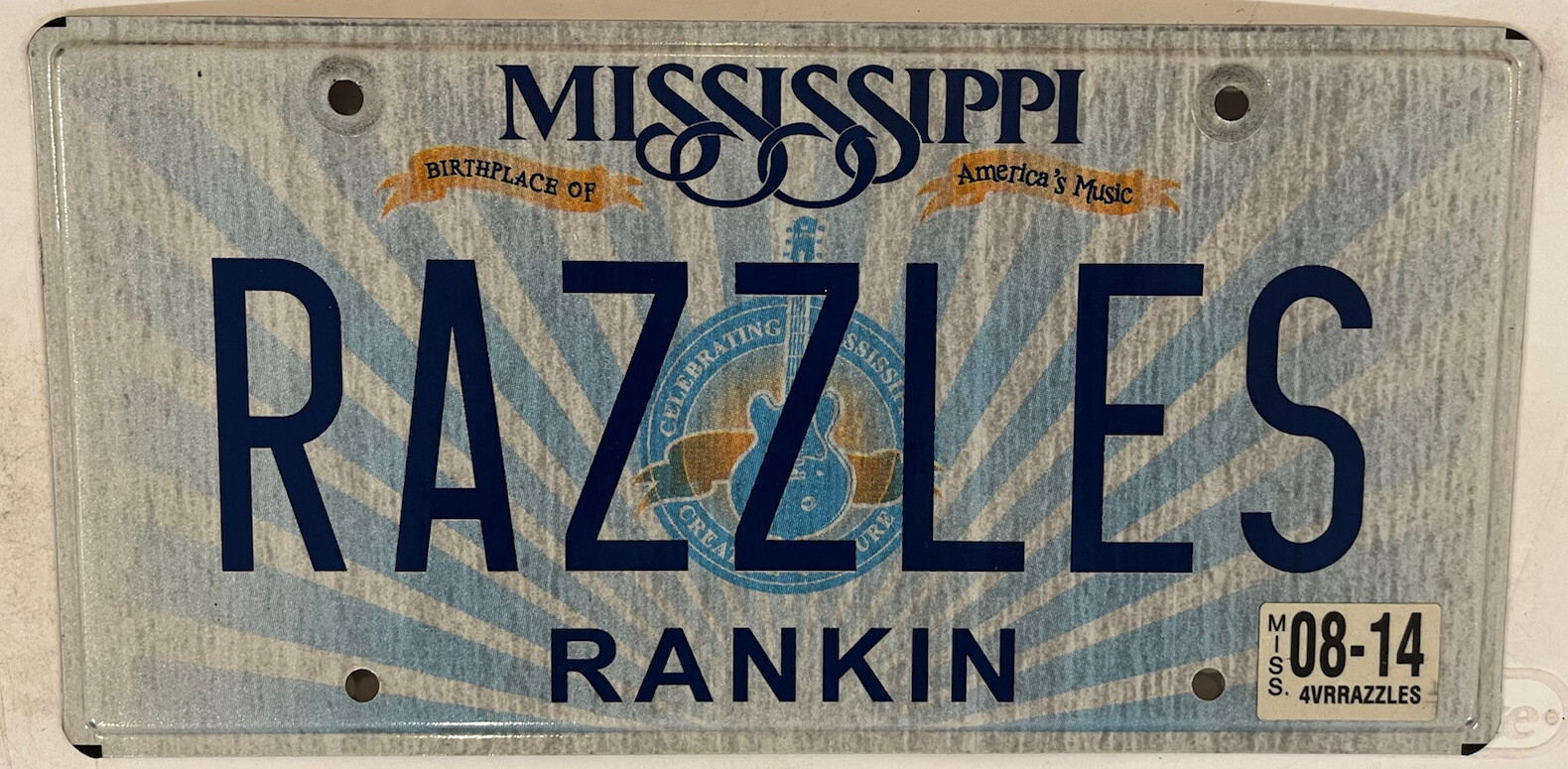 Vanity RAZZLES license plate Chewing Bubble Gum Candy Dazzle Drink ...
