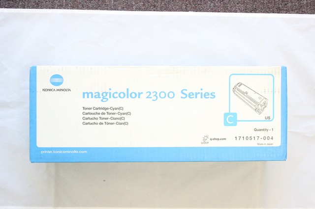 Genuine Konica Minolta QMS Magicolor 2300 2300w 2350 Toner Cyan 1710517 ...