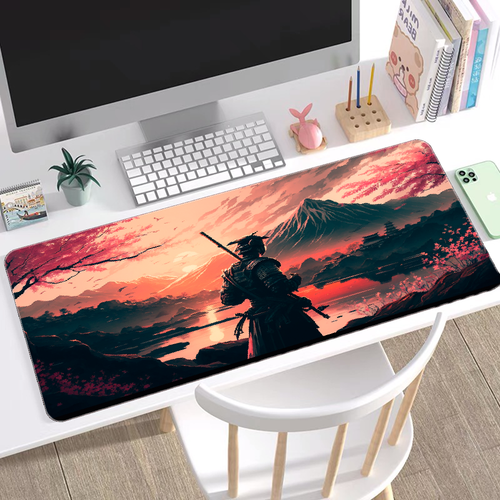 Samurai Gaming Mouse Pad Generated by AI, High-Quality, Japanese Mouse ...