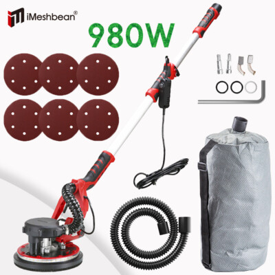 2200RPM 980W Drywall Sander, Auto Vacuum System, 6 Sanding Discs ...