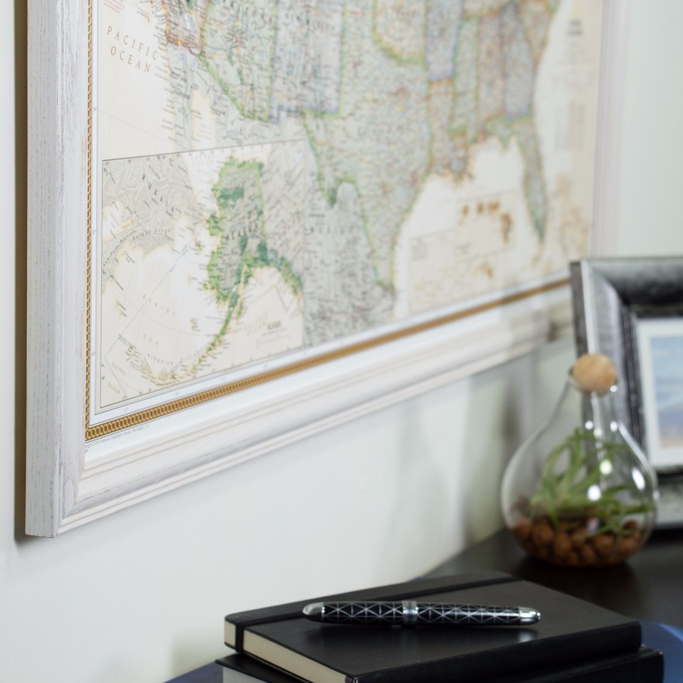 Craig Frames Classic United States Push Pin Travel Map with Pins - 24 x ...