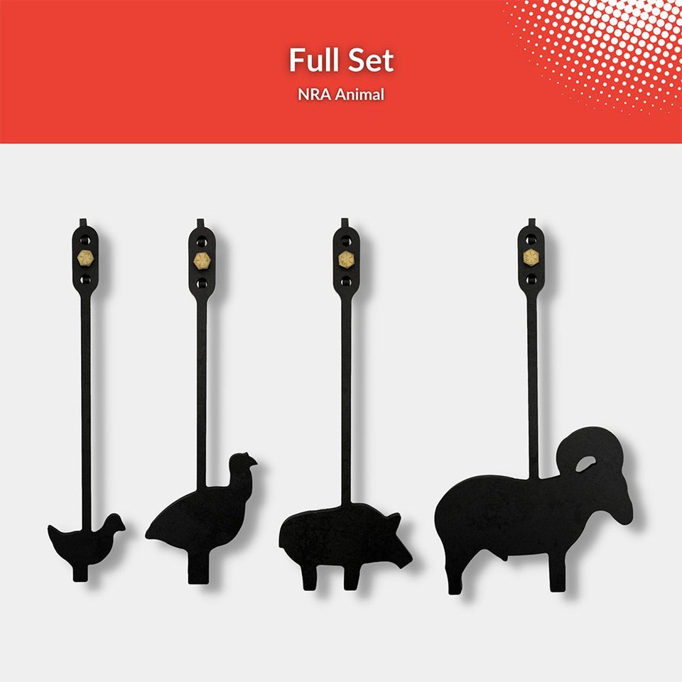 Spinning AR500 Steel NRA Animal Pack - Airgun 22lr Plinking Targets | eBay