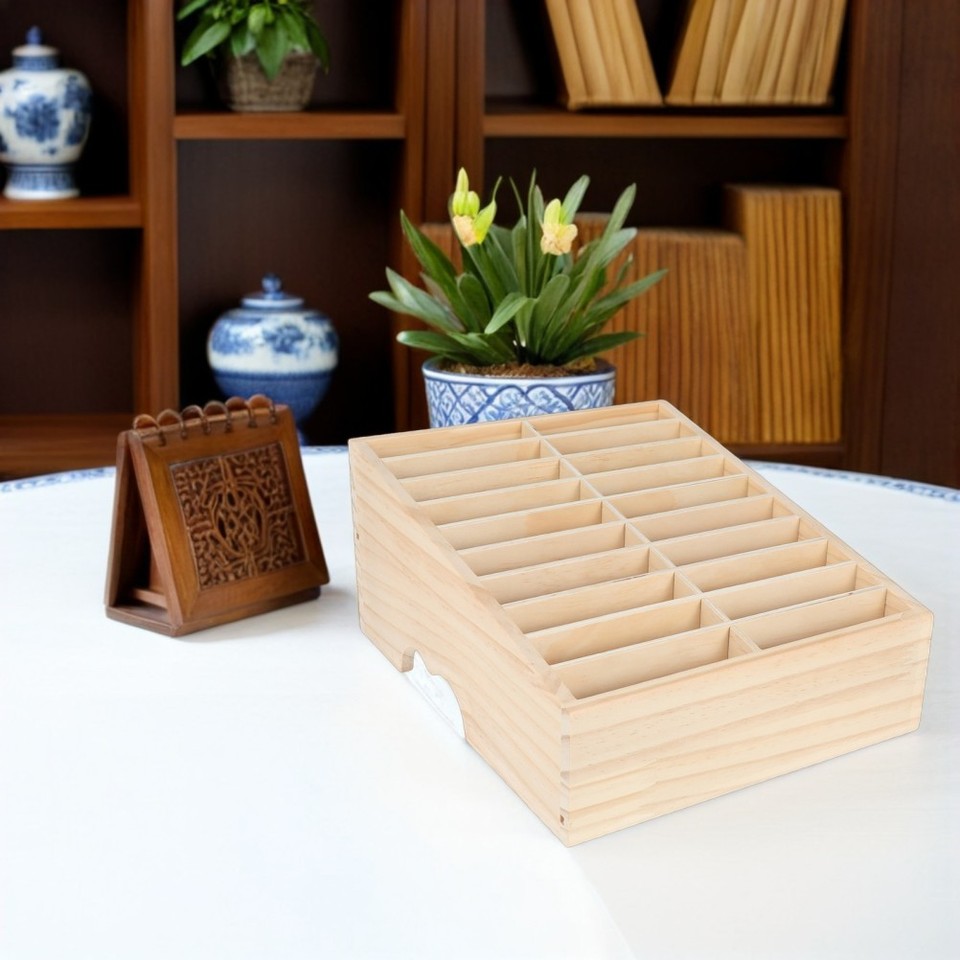 Mobile Phone Management Retro Wood Desktop Storage Box Classroom | eBay