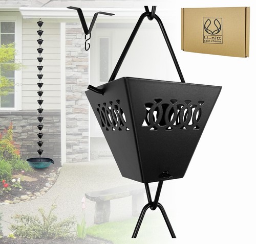 Rain Chain Water Collection for Gutters, Rainwater Catcher & Diverter ...