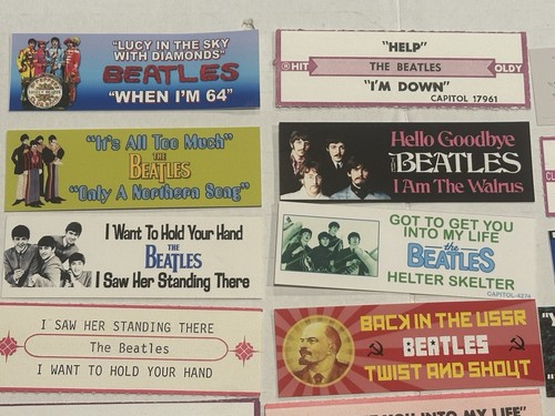 Vintage BEATLES Lot Of 70 JUKEBOX 45 RPM TITLE STRIP LABELS | eBay