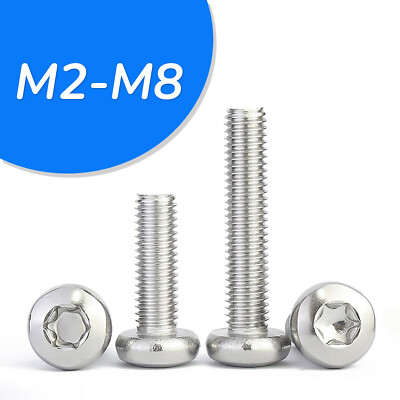 M2 - M8 TORX PAN HEAD MACHINE SCREWS, 6 LOBE DRIVE BOLTS STAINLESS ...