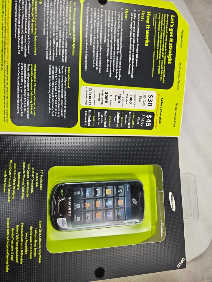 x3 LOT Samsung SGH T528G - Black - Straight Talk - 3G/Wi-Fi ...