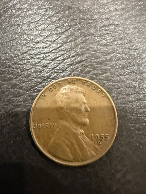 RARE - 1955 D - Error - Wheat Penny “L” In Liberty up rim due to offset ...