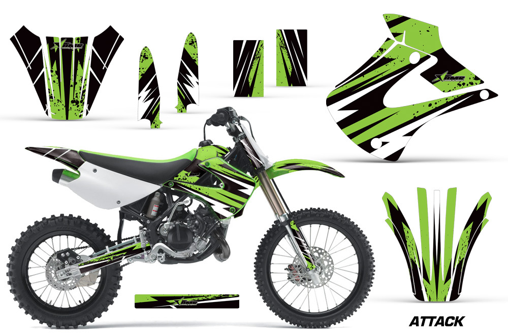 Dirt Bike Graphic Stickers Decals For Kawasaki KX85 KX100 2001-2013 ...