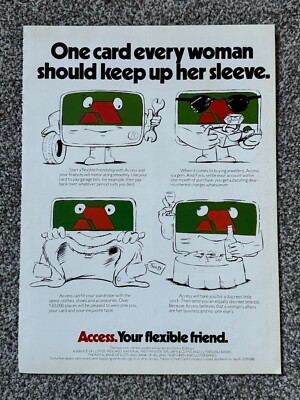 Collectable Vintage 1980 Magazine Advert Picture Access Credit card Ad ...