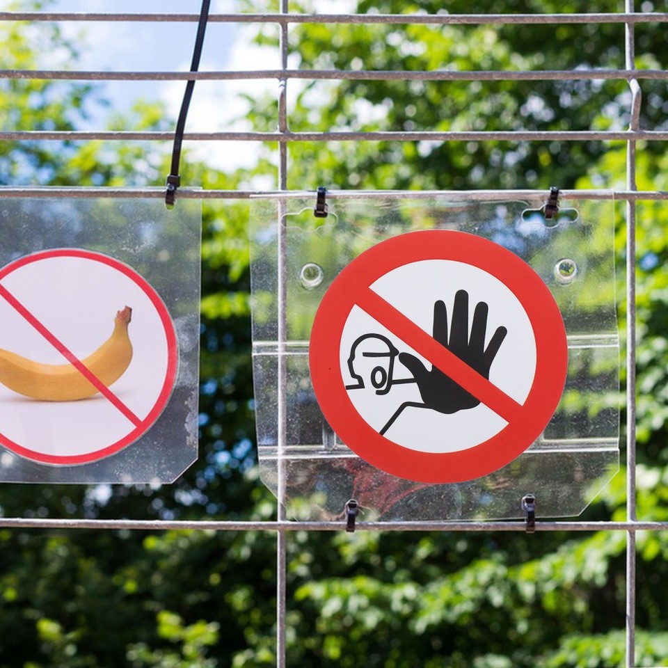 20 Sheet Zone Warning Sign Safety Tape for Floor Car Signs Mini Caution ...