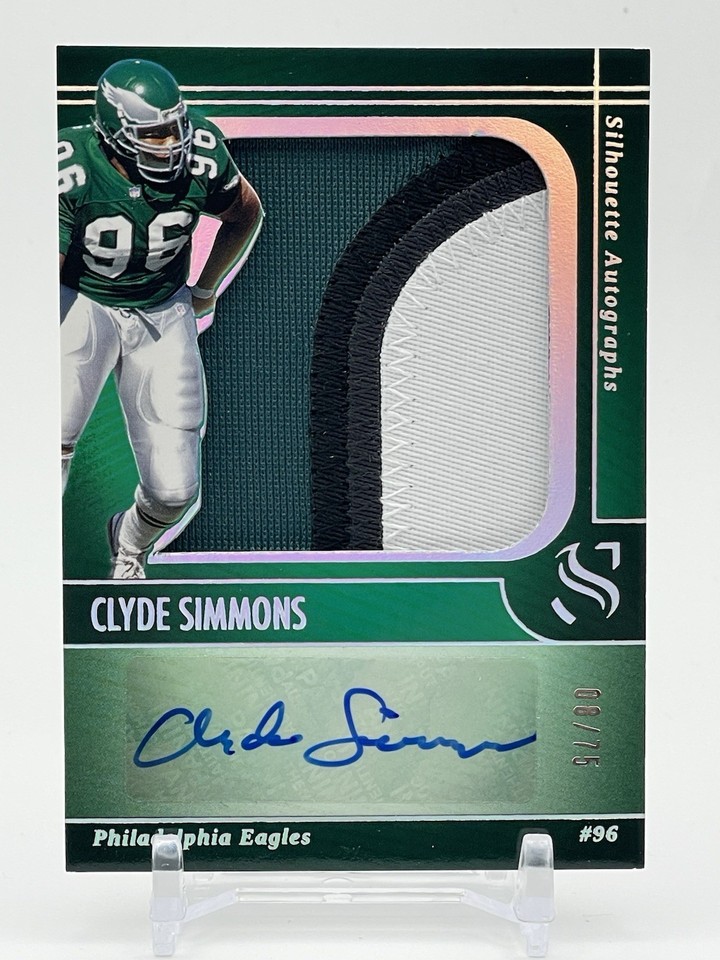 2025 Panini Silhouette Silhouette Autographs Clyde Simmons /75 #SA-CSS ...