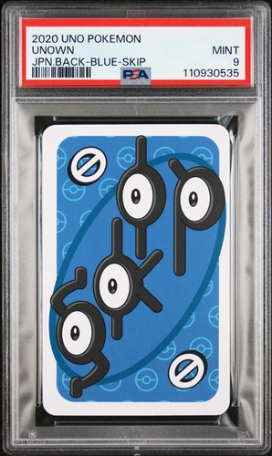 2020 UNO POKEMON JAPANESE BACK-BLUE-SKIP UNOWN PSA 9 | eBay