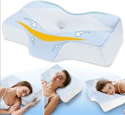 Mkicesky Orthopedic Memory Foam Pillow for Neck Shoulder Pain Relief ...
