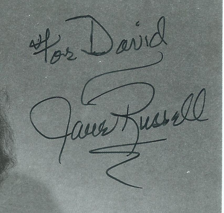 JANE RUSSELL THE OUTLAW HOWARD HUGHES SEXY BUSTY TO DAVID SIGNED ...