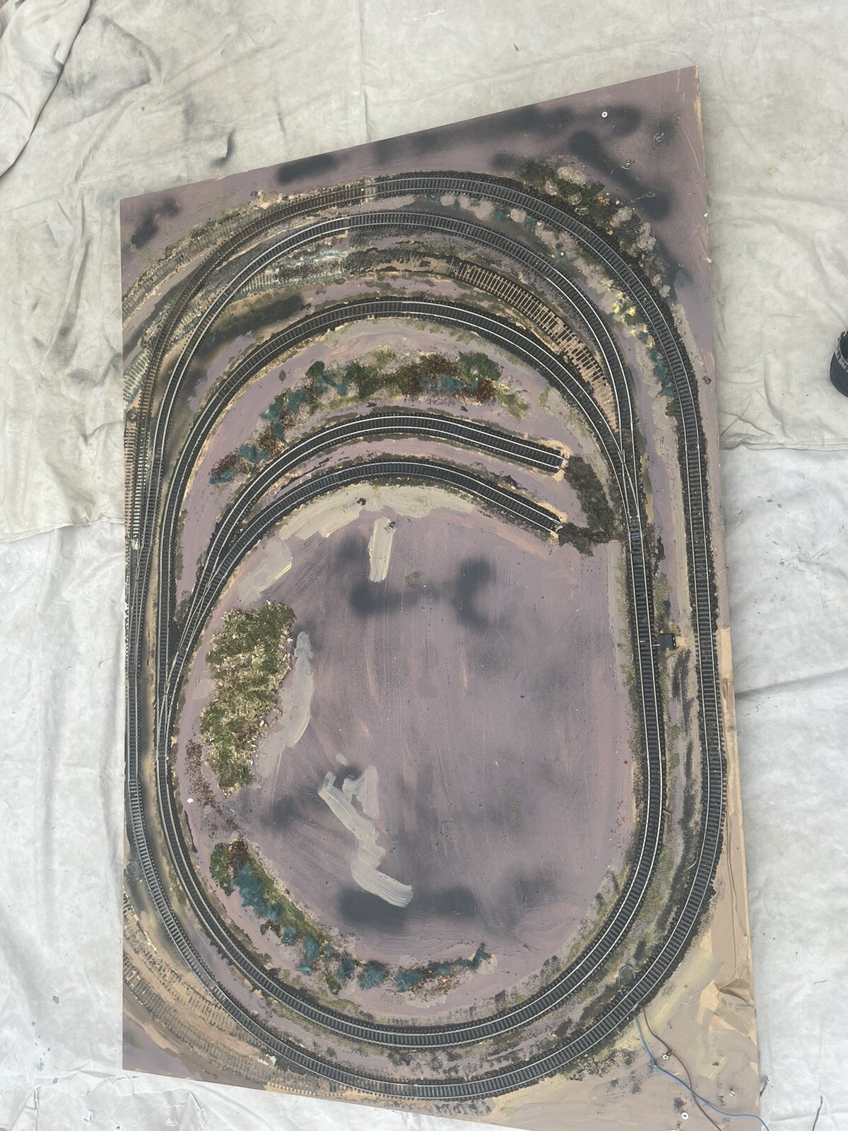 OO guage model railway board with track | eBay UK