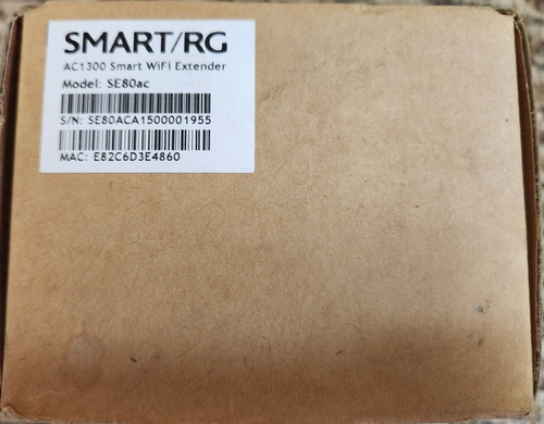 SMARTRG SE80AC SMARTOS WALL PLUG MESH EXTENDER, 802.11AC, GIGABIT ...