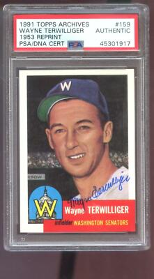 1991 Topps Archives 1953 #159 Wayne Terwilliger Autograph Auto PSA/DNA ...