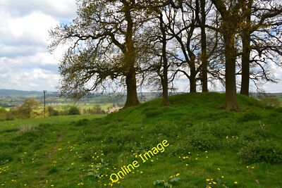 Photo 6x4 Margery Bower Ashbourne A round barrow, now with trees; in ...