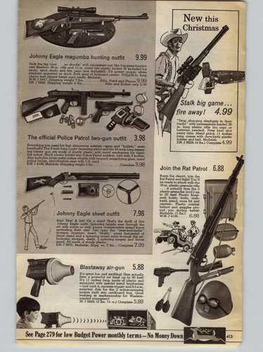 1968 PAPER AD Toy Gun Rifle Johnny Eagle Blastaway Rat Patrol Daisy Dan ...