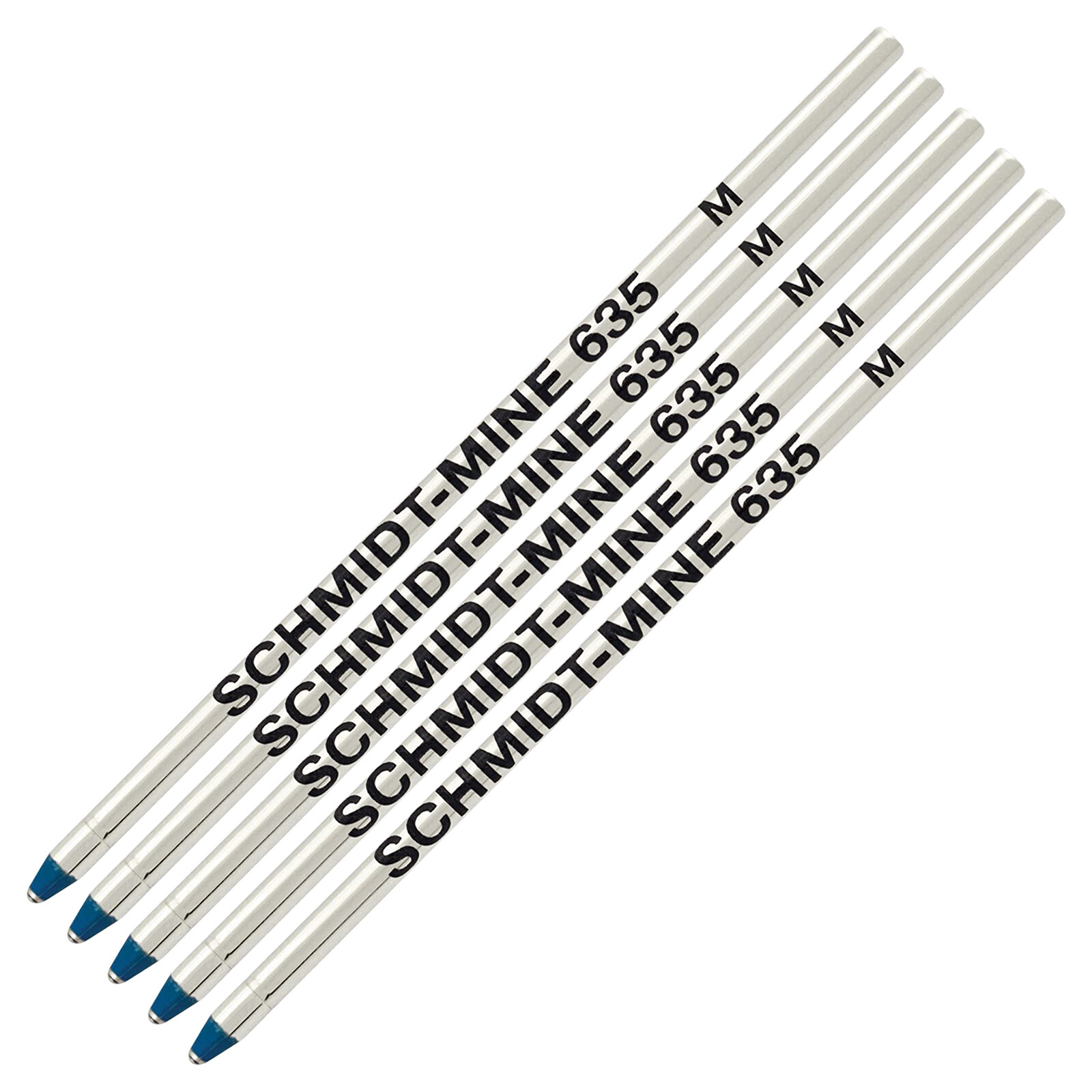 5X GENUINE Schmidt MINE 635M D1 Ballpoint Pen Refills 635, Blue Medium ...