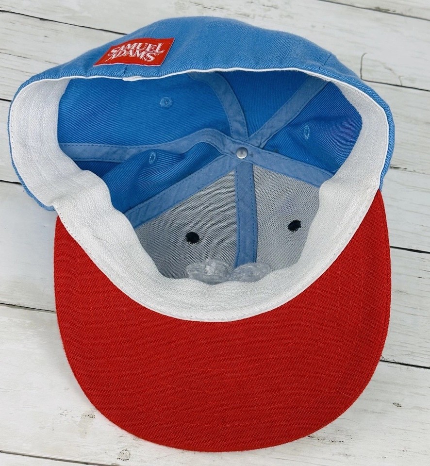 Samuel Adams Beer Hat Large XL Fitted Blue Embroidered Baseball Cap ...