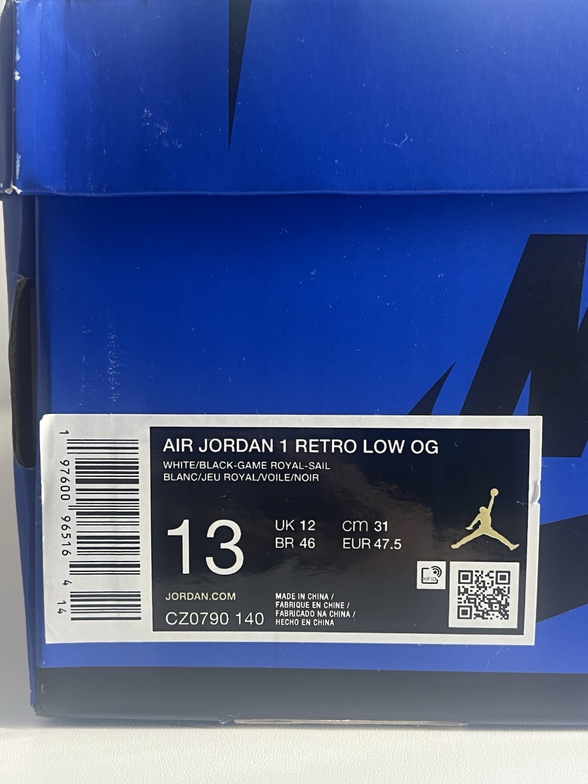 NEW Jordan 1 Low Game Royal CZ0790-140 Men’s Size 9 FAST SHIPPING ...
