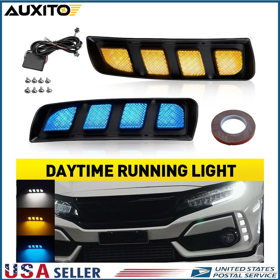 LED Daytime Running Light Front DRL With Turn Signal For Honda Civic ...