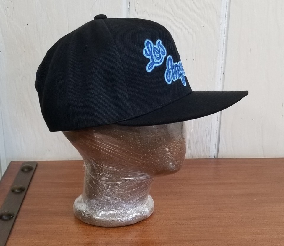 LAKERS Los Angeles Basketball Script Mitchell & Ness Black Stitched ...