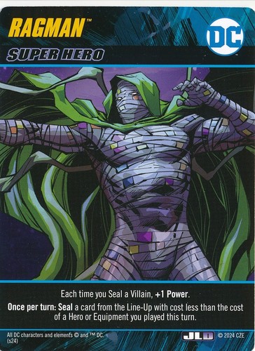 RAGMAN DC Comics Deck Building Game Oversized card JUSTICE LEAGUE DARK ...