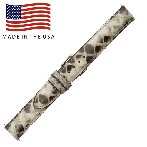 16mm Brown/Beige Genuine Python Snake Watch Band - USA | eBay