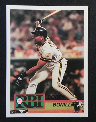 BOBBY BONILLA (1) Rare LARGE White Border 1992 Gold RBI Card #9 in Top ...