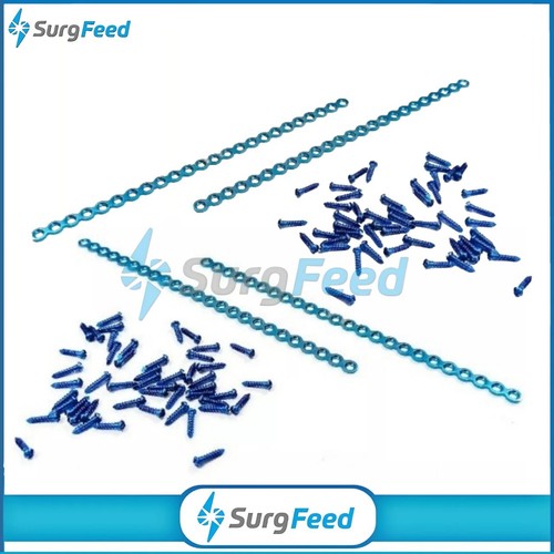 Titanium Mini Plates with 24 Holes 100 PCs Maxillofacial Screws 1.5mm ...