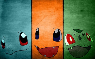 Pokemon pokmon minimalism squirtle bulbasaur charmander playmat gaming ...