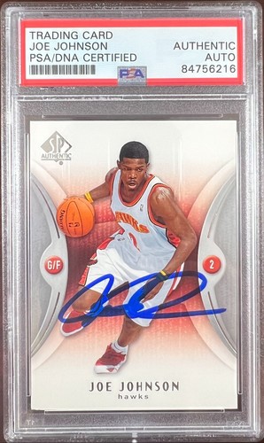 Joe Johnson auto 2007 Upper Deck #1 card Atlanta Hawks PSA Encapsulated ...