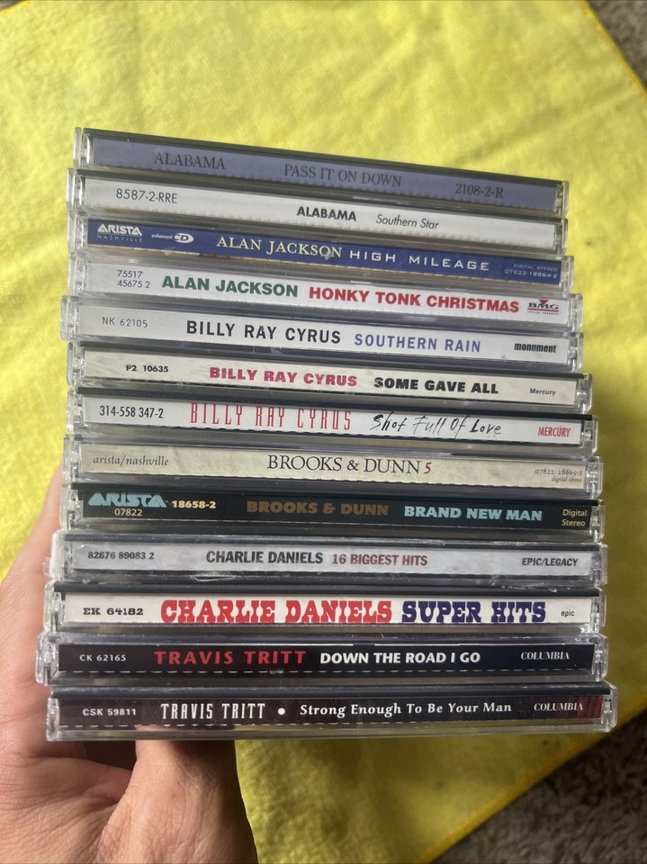 13 Country Cds Alabama Alan Jackson Billy Ray Cyrus Brooks Dunn Charlie ...