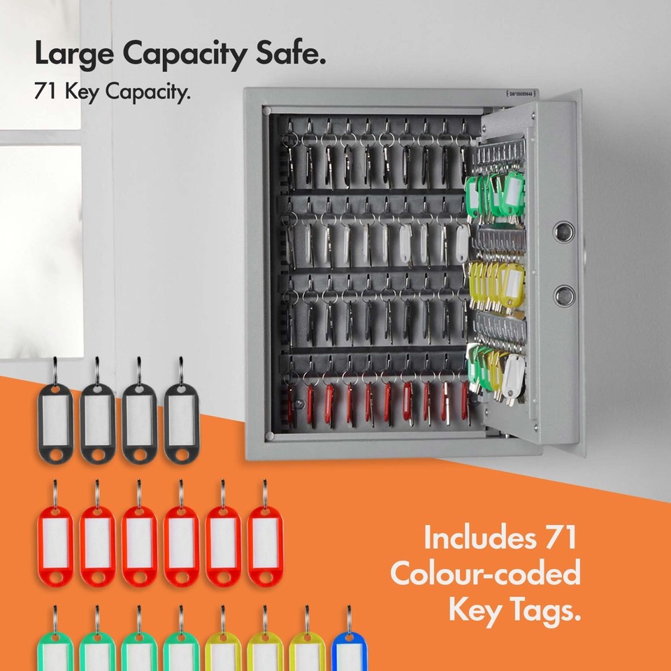 VonHaus Key Safe Wall Mounted - Digital Key Cabinet with Solenoid Lock ...