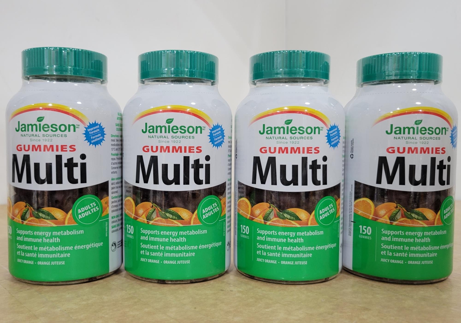 NEW BUNDLE OF 4 Jamieson Multi Gummies, 150/Bottle, Juicy Orange ...