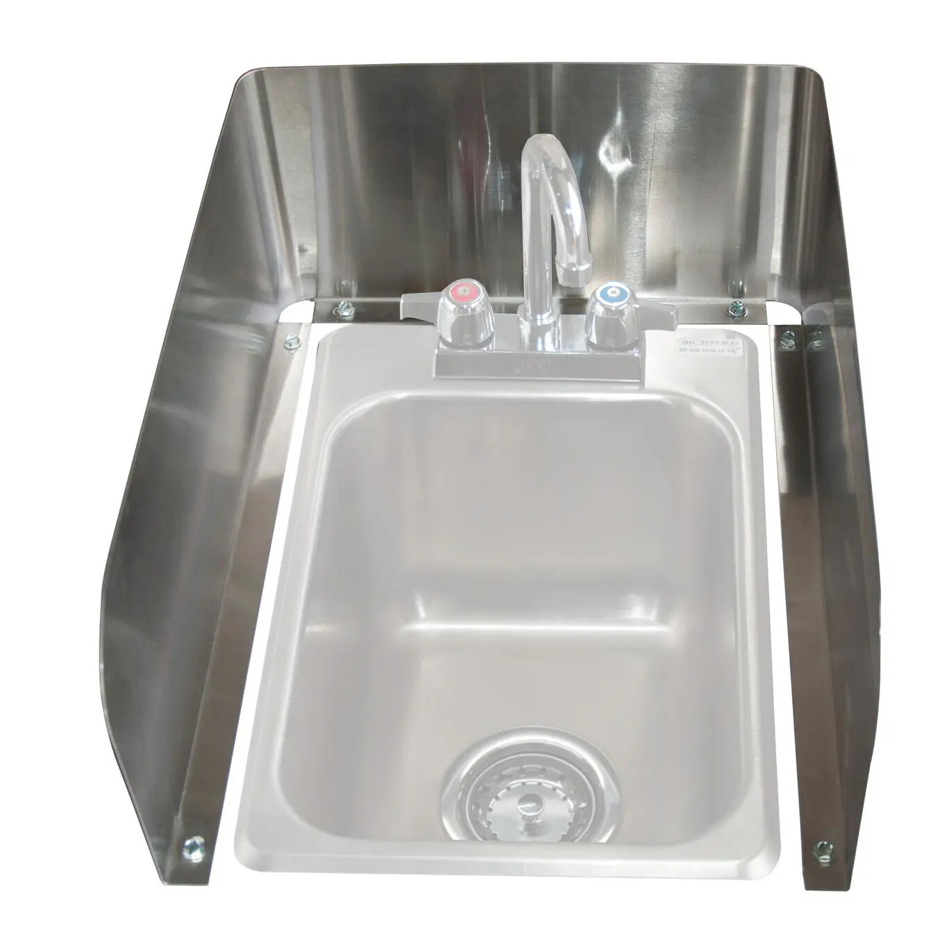BK Resources BK-DI1014-SS Removable 3-Sided Stainless Steel Splash ...