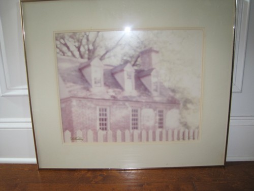 Williamsburg "William Plante" Signed Matted and Framed Vintage 24x28 ...